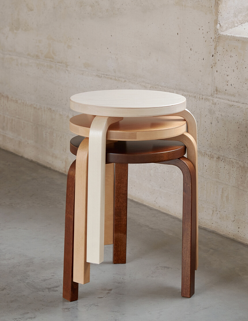 Buy the Artek 60 Stool at nest.co.uk