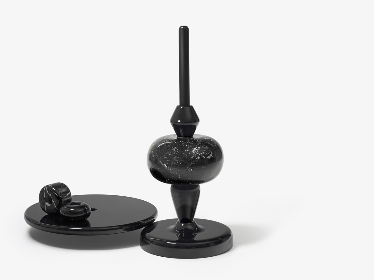 Buy the &Tradition Shuffle Table MH1 Black & Marble at nest.co.uk