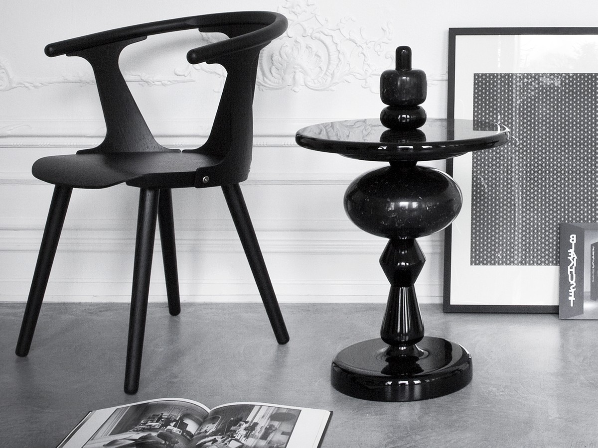 Buy the &Tradition Shuffle Table MH1 Black & Marble at nest.co.uk