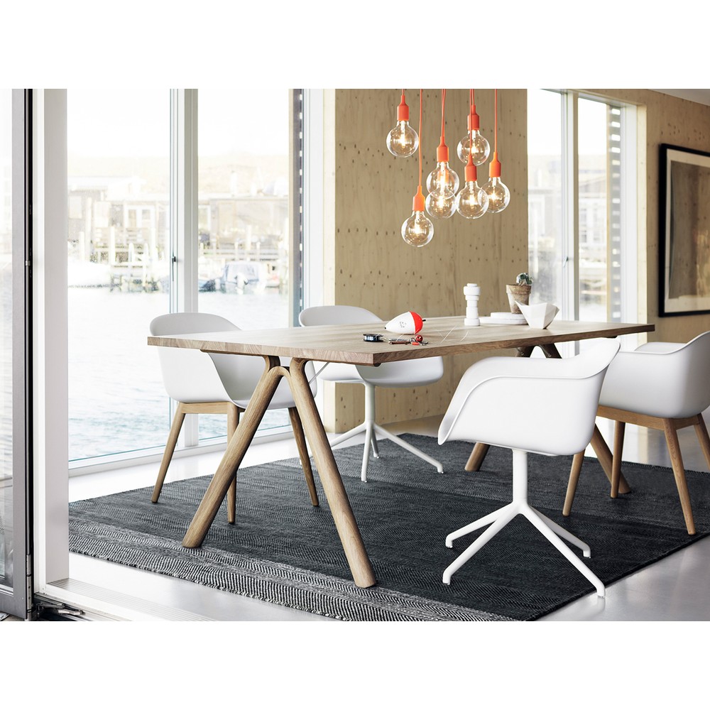 Buy the Muuto Fiber Armchair Wood Base at nest.co.uk