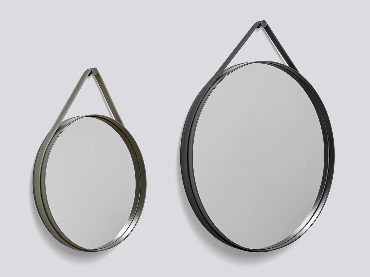 Buy the Hay Strap Mirror - Anthracite at nest.co.uk