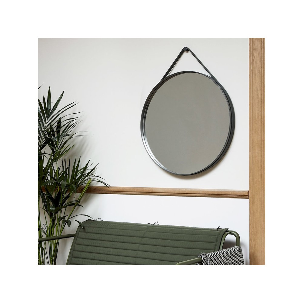 Buy the Hay Strap Mirror - Anthracite at nest.co.uk