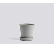 Buy the Hay Flowerpot with Saucer Grey at Nest.co.uk