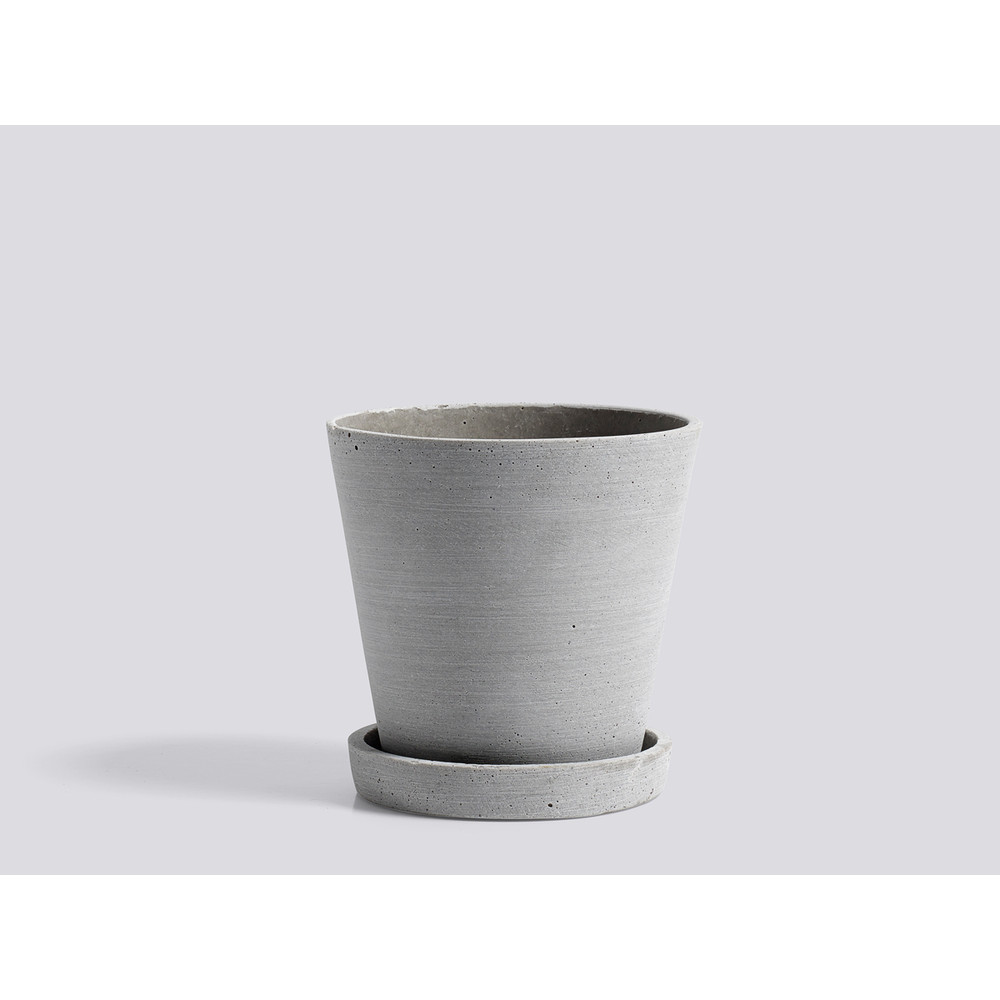 Buy the Hay Flowerpot with Saucer Grey at nest.co.uk