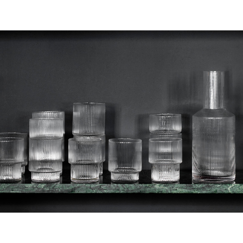 Buy The Ferm Living Ripple Glasses Clear At Uk