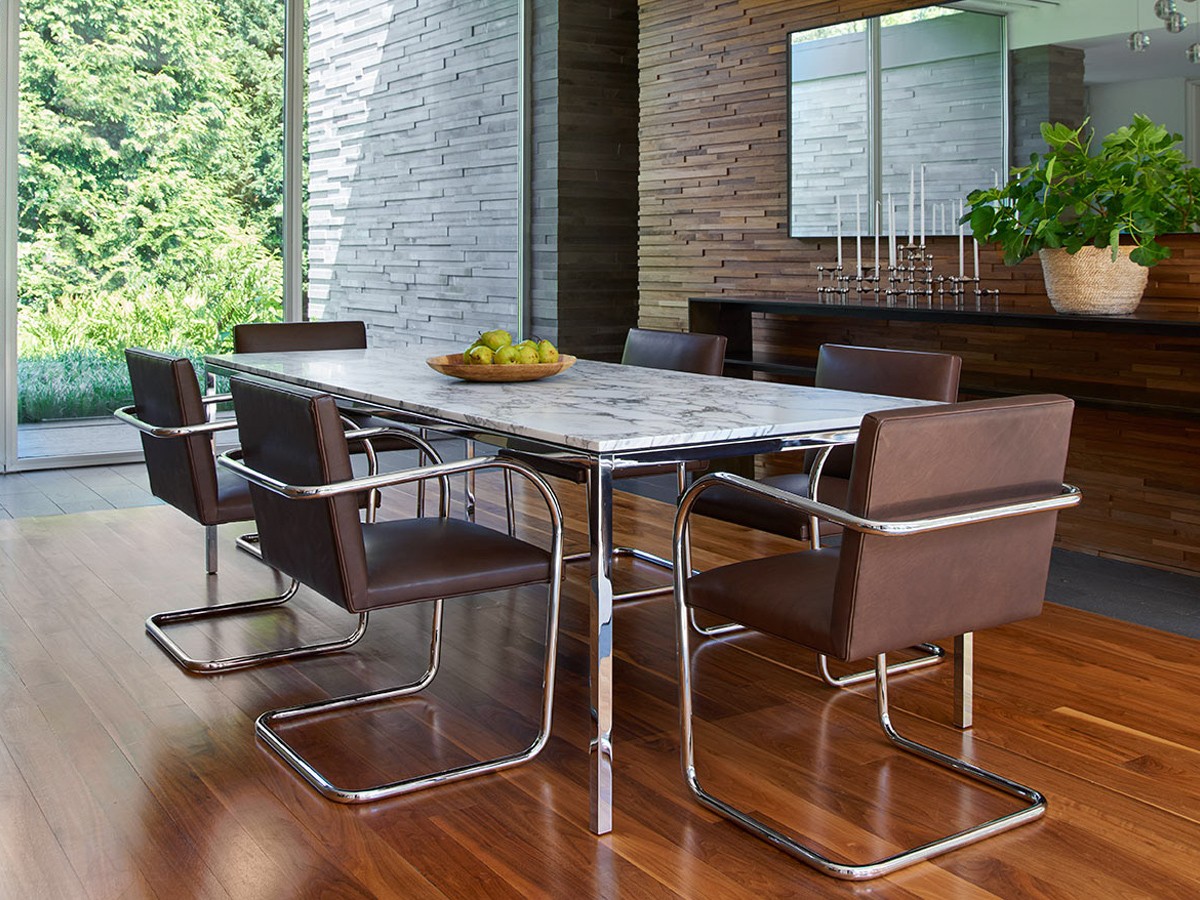 Buy the Knoll Studio Florence Knoll Dining Table Statuarietto Marble at ...