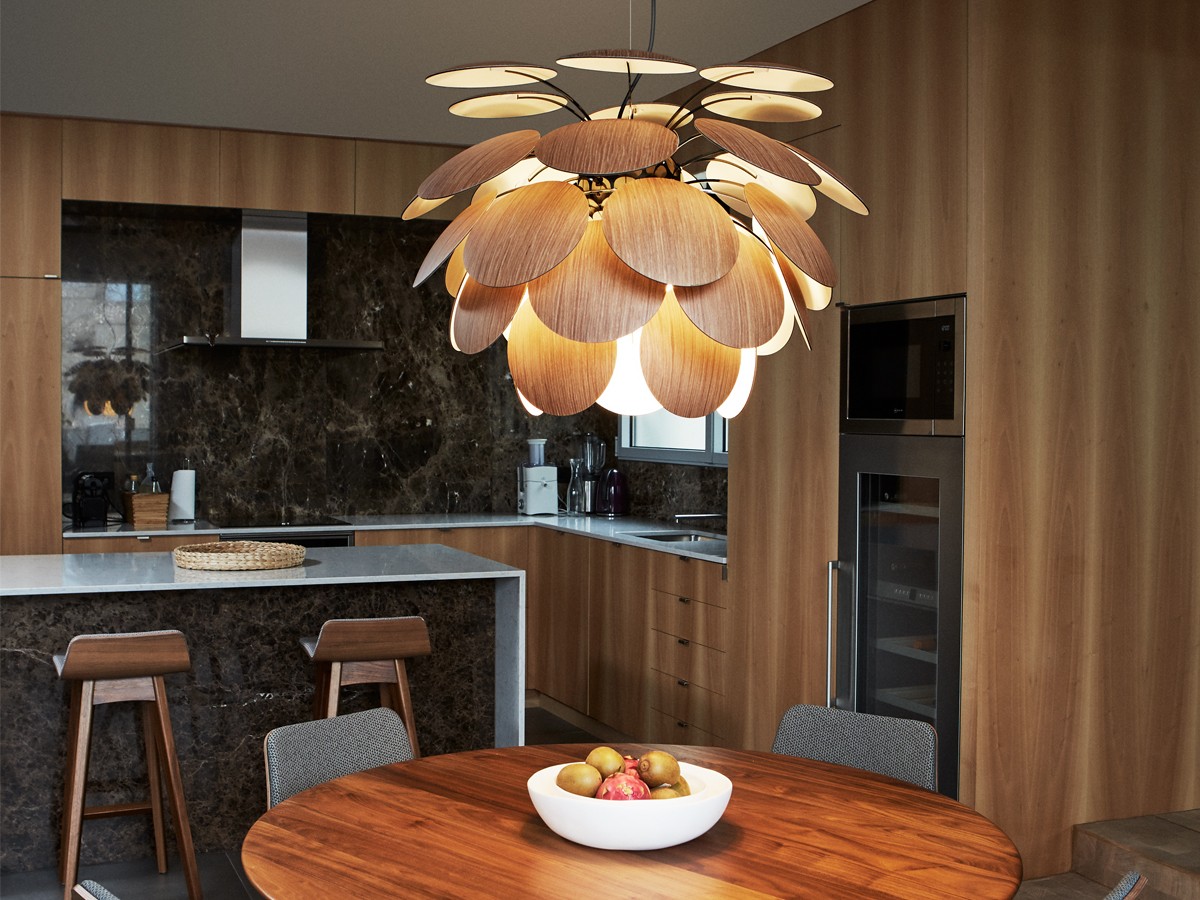 Buy the Marset Discoco Suspension Light - American Oak at nest.co.uk