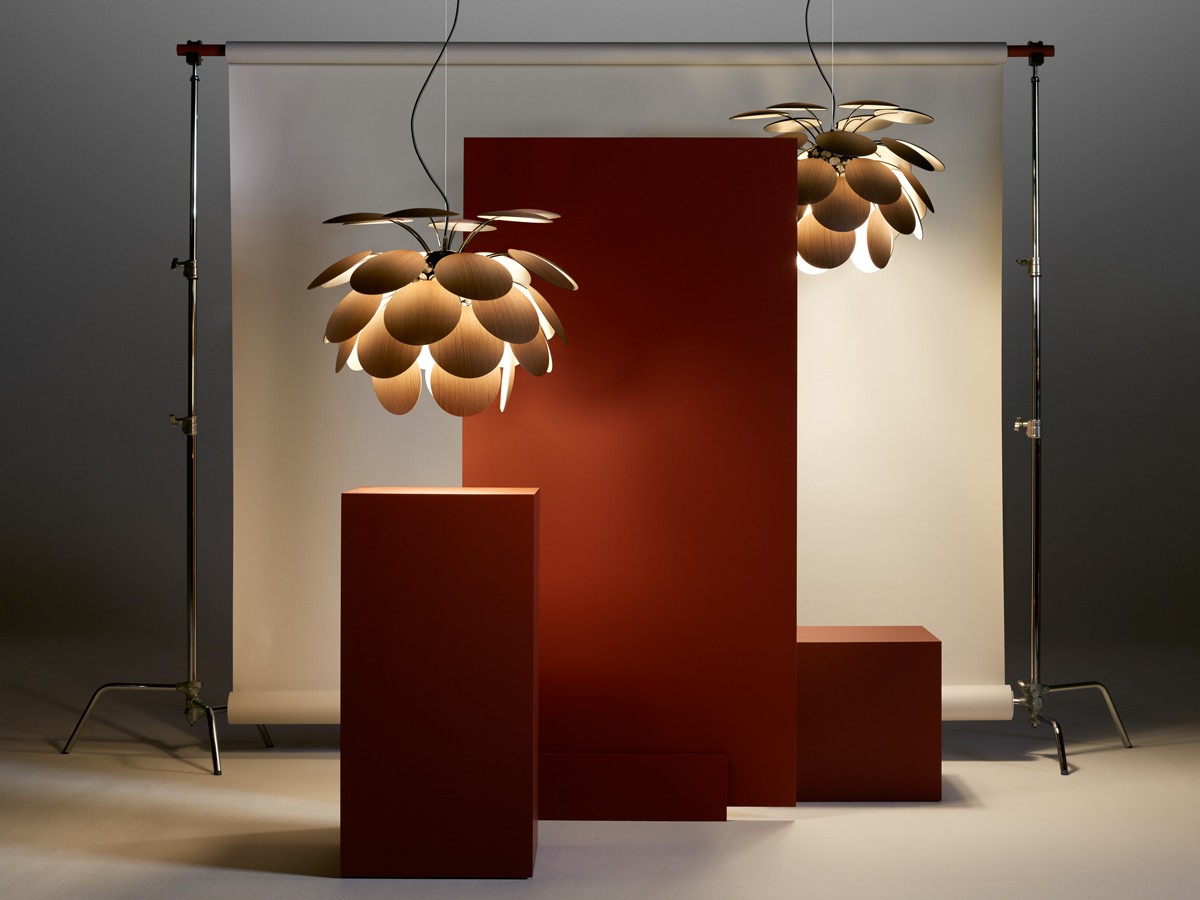 Buy the Marset Discoco Suspension Light - American Oak at nest.co.uk