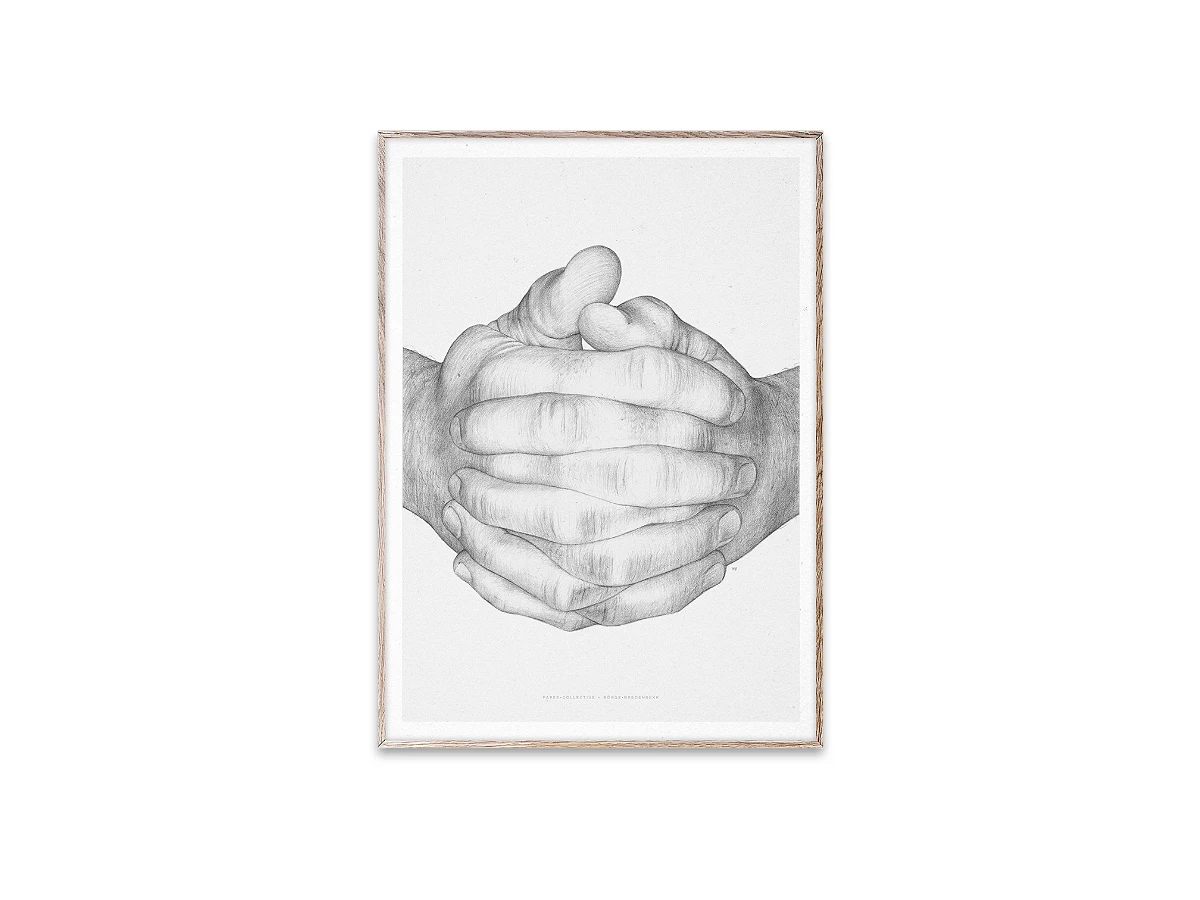 Buy the Paper Collective Folded Hands Print in 50 x 70cm at nest.co.uk