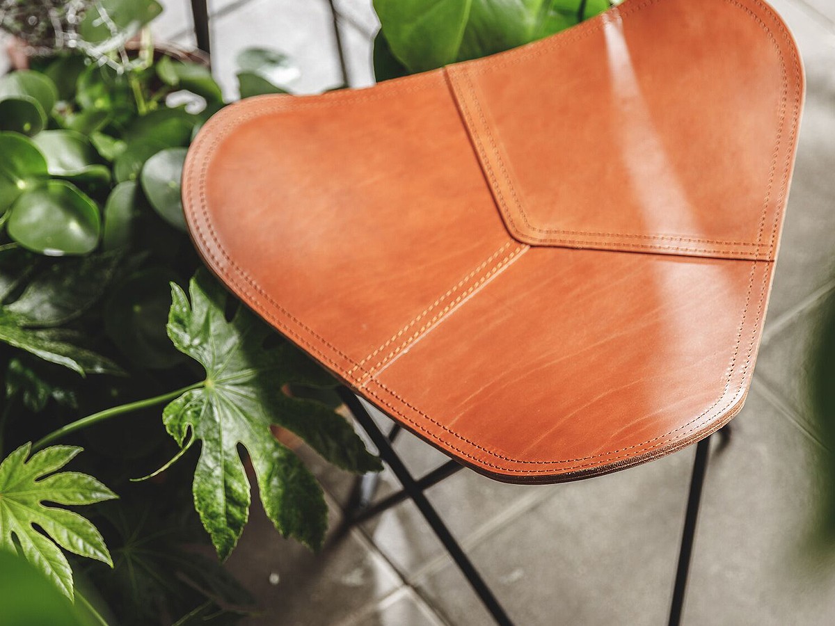 Buy the Cuero Design Flying Goose Stool - Leather at nest.co.uk