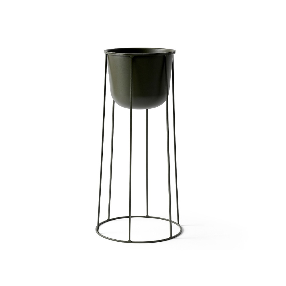 Buy the Menu Wire Plant Pot - Olive at nest.co.uk