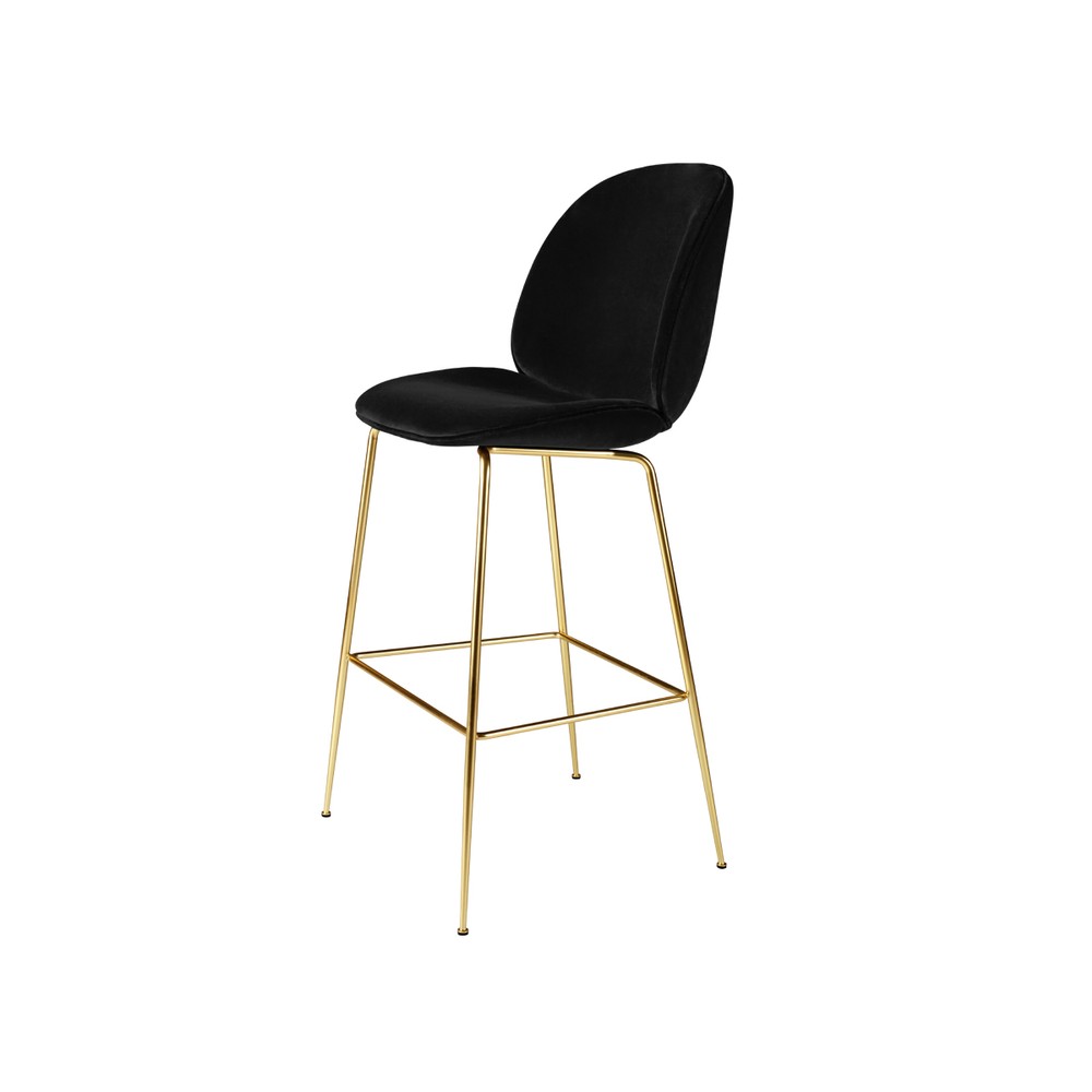 Buy the Gubi Beetle Stool - Fully Upholstered - Gubi Velvet at nest.co.uk