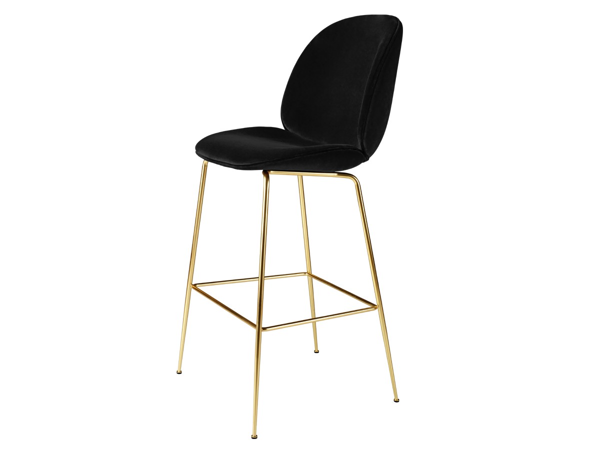 Buy the Gubi Beetle Stool - Fully Upholstered - Gubi Velvet at nest.co.uk