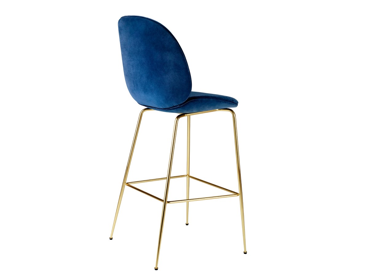 Buy the Gubi Beetle Stool - Fully Upholstered - Gubi Velvet at nest.co.uk