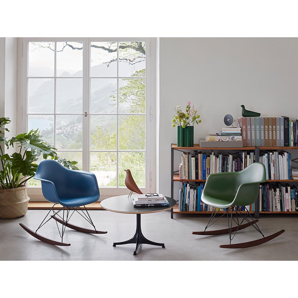 Buy the Vitra RAR Eames Plastic Rocking Chair - Dark Maple Base at nest ...