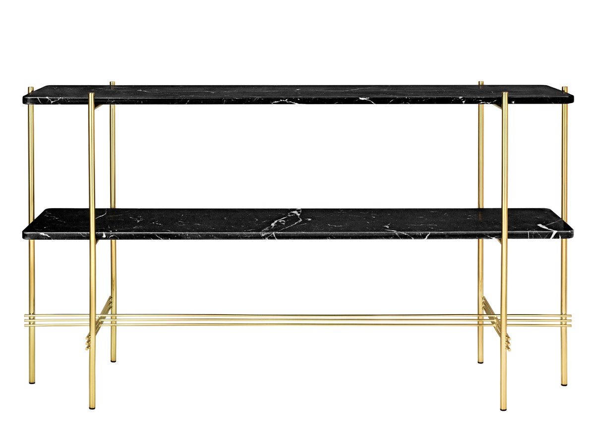 Buy the Gubi Gamfratesi TS Console Table - Marble - Brass Base at nest ...