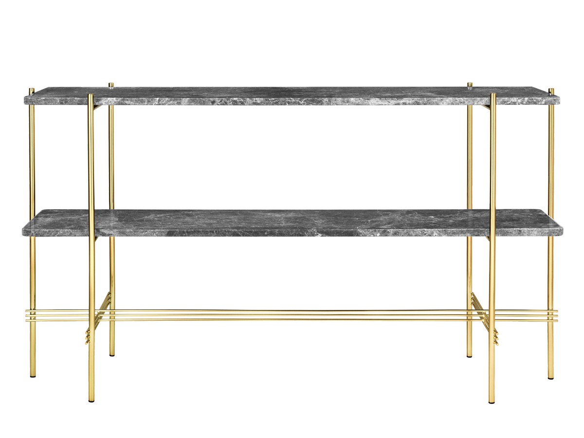 Buy the Gubi Gamfratesi TS Console Table - Marble - Brass Base at nest ...