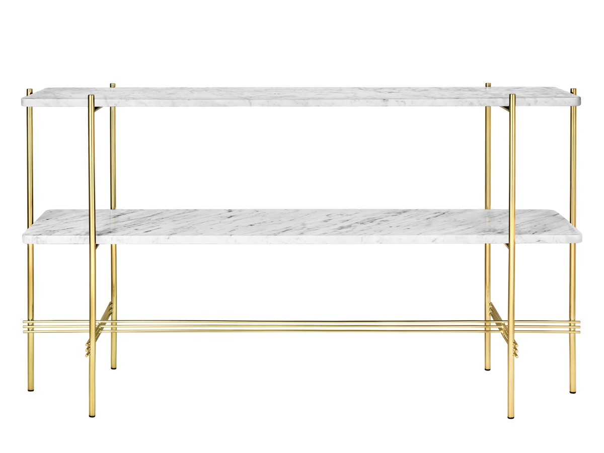 Buy the Gubi Gamfratesi TS Console Table - Marble - Brass Base at nest ...