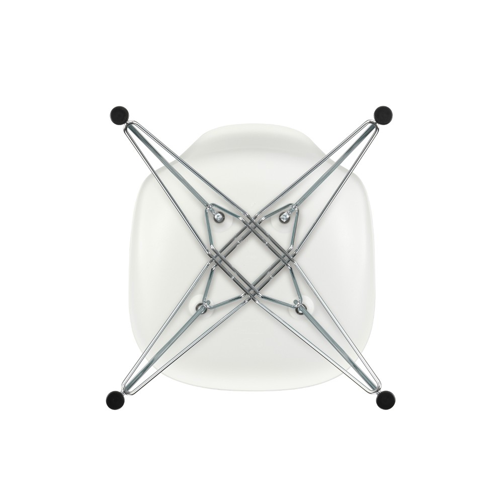 Buy the Vitra DSR Eames Plastic Side Chair - Chrome Base at nest.co.uk