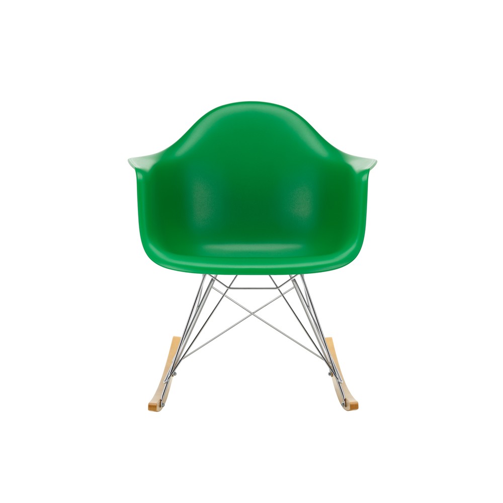 Buy the Vitra RAR Eames Plastic Rocking Chair - Golden Maple Base at ...