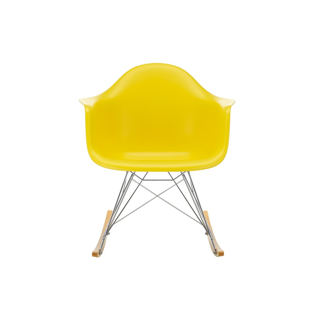 Buy the Vitra RAR Eames Plastic Rocking Chair - Golden Maple Base at ...
