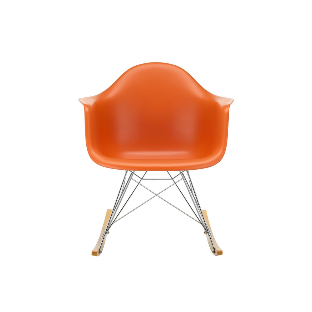 Buy the Vitra RAR Eames Plastic Rocking Chair - Golden Maple Base at ...