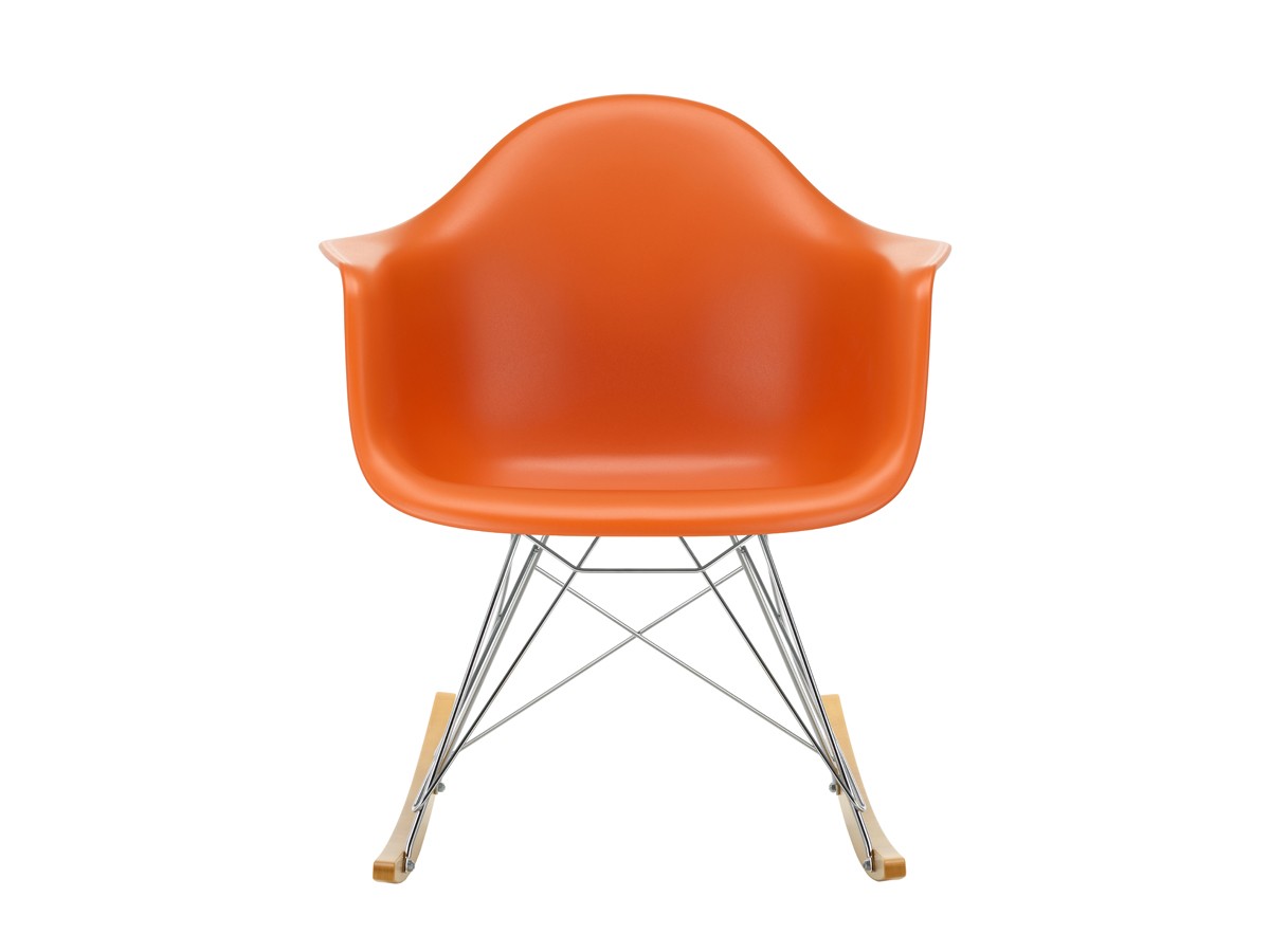 Buy the Vitra RAR Eames Plastic Rocking Chair - Golden Maple Base at ...