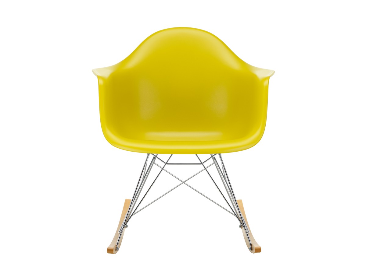 Buy the Vitra RAR Eames Plastic Rocking Chair - Golden Maple Base at ...