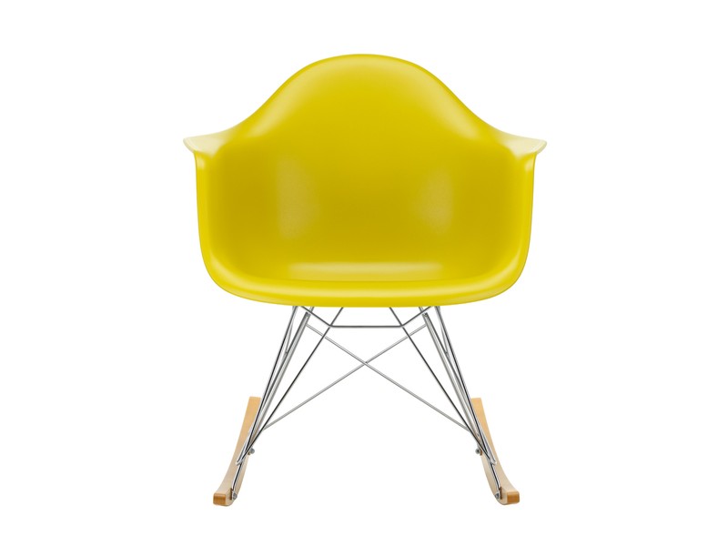 Buy the Vitra RAR Eames Plastic Rocking Chair - Golden Maple Base at ...