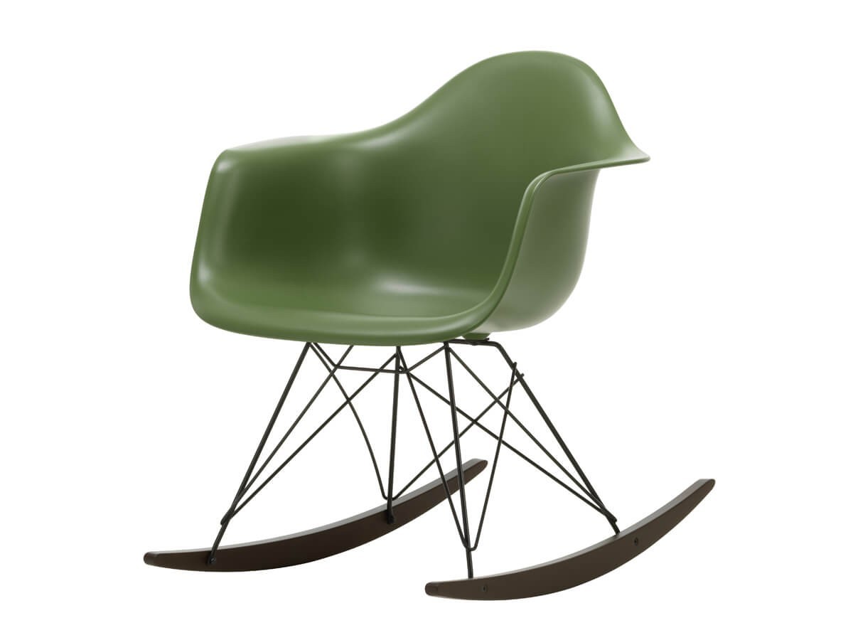 Buy the Vitra RAR Eames Plastic Rocking Chair - Dark Maple Base at nest ...