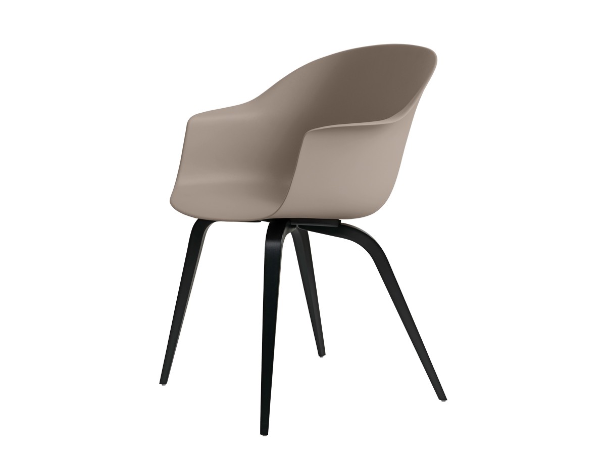 Buy the Gubi Bat Dining Chair - Wood Base at nest.co.uk