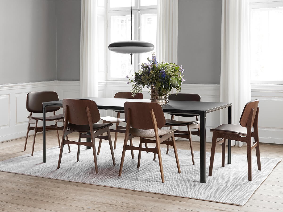 Buy the Fredericia Soborg Chair Front Upholstered with Wood Base at ...