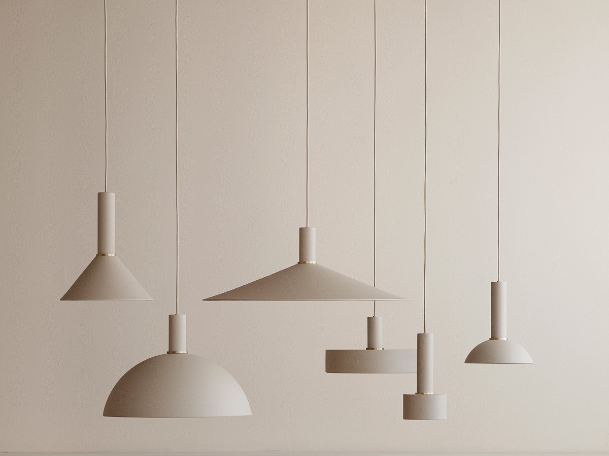 Buy the Ferm Living Collect Pendant Light with Dome Shade - Brass ...