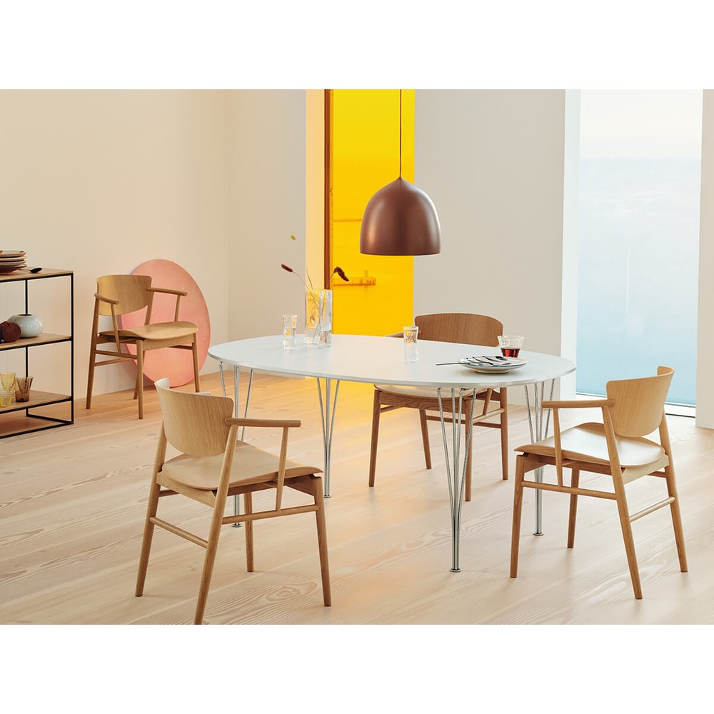 Buy the Fritz Hansen Super-Elliptical Table Series - White at nest.co.uk