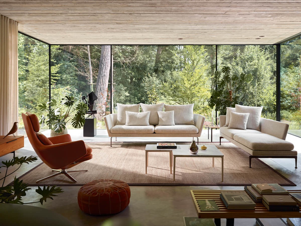 Buy the Vitra Grand Relax Lounge Chair - Leather at nest.co.uk