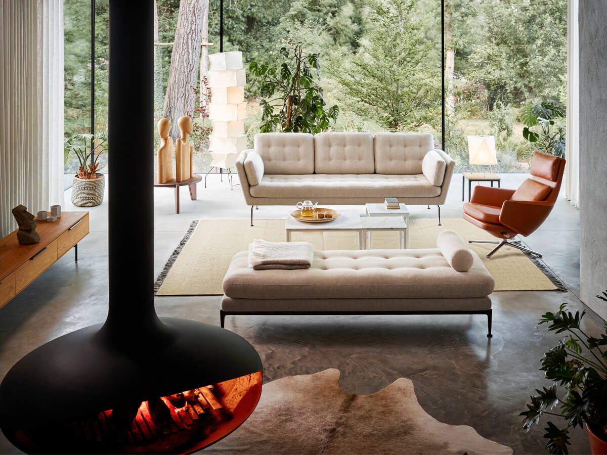 Buy the Vitra Grand Relax Lounge Chair - Leather at nest.co.uk