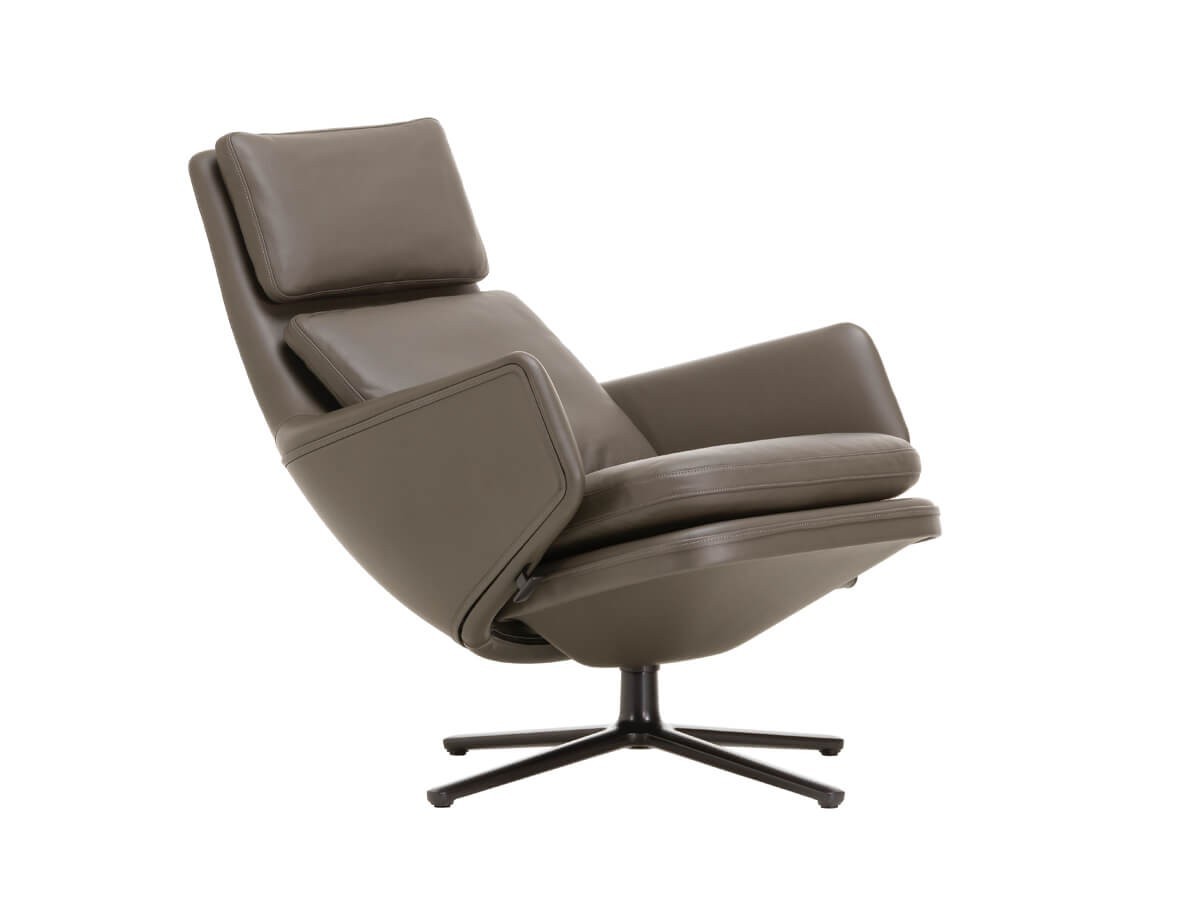 Buy the Vitra Grand Relax Lounge Chair - Leather at nest.co.uk