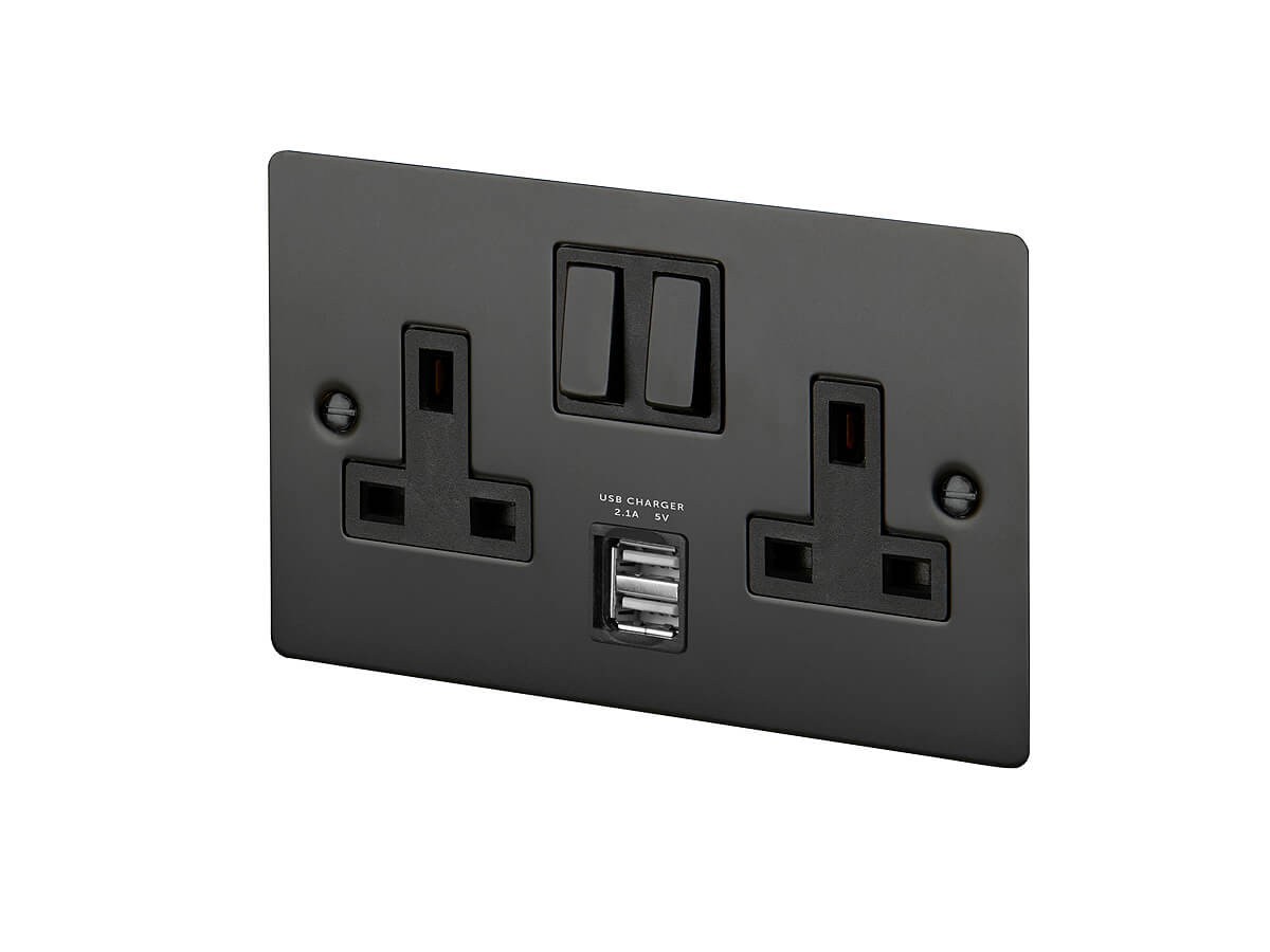 Buy the Buster + Punch 2G UK Double Plug with USB Socket at nest.co.uk