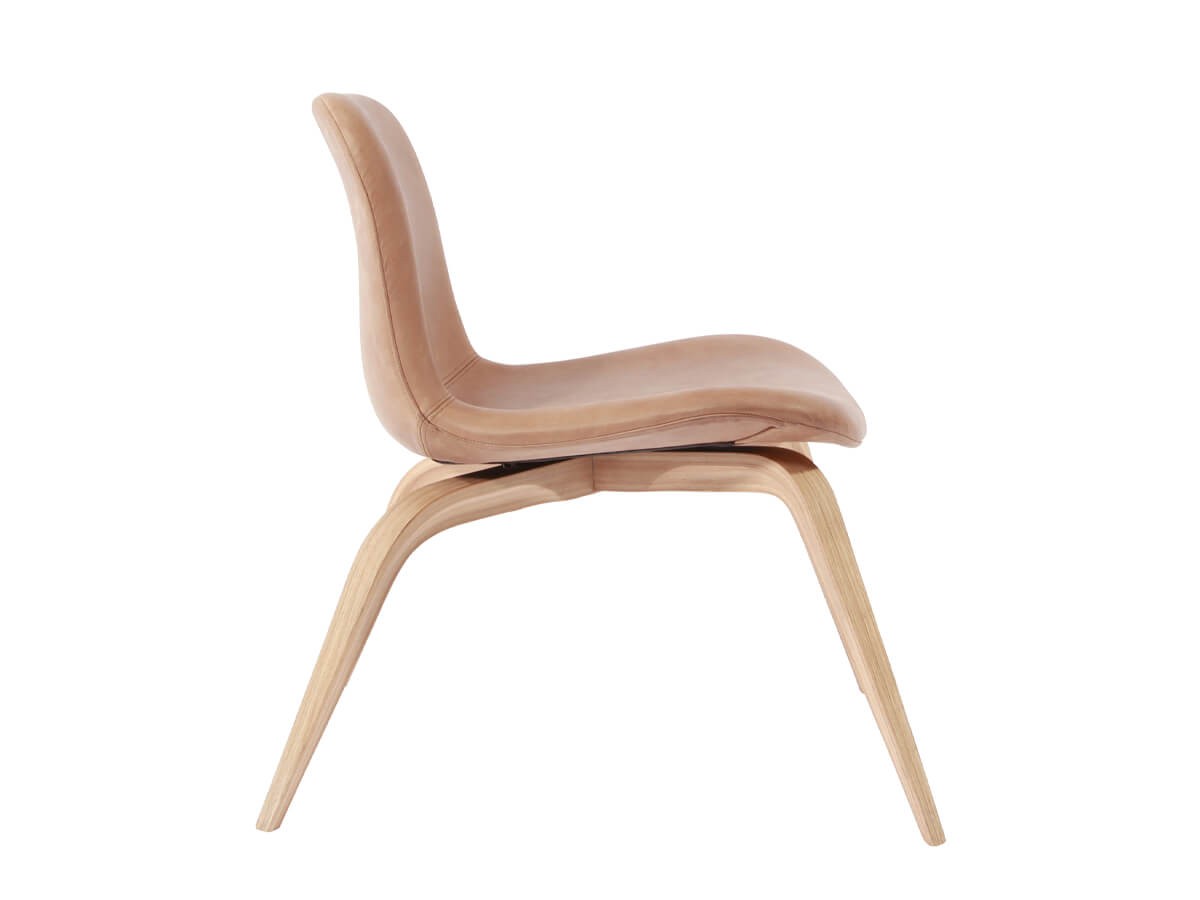 Buy the NORR11 Goose Lounge Chair - Vintage Leather at nest.co.uk