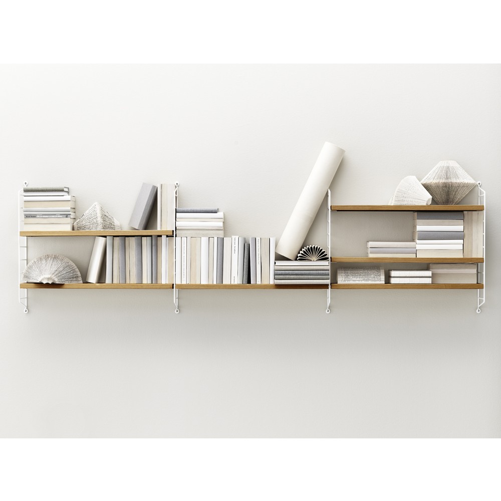 Buy the String Modular Pocket Shelving System - Oak at nest.co.uk