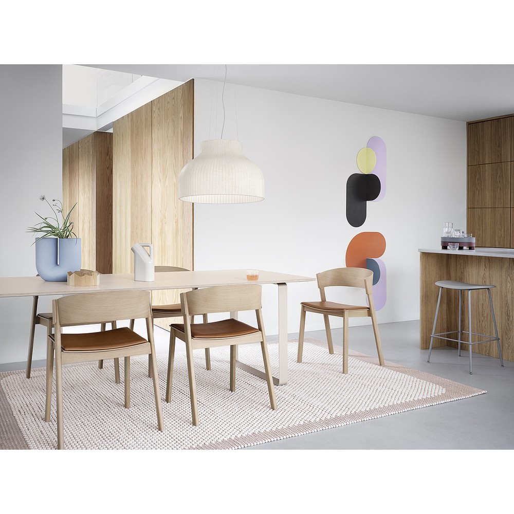 Buy the Muuto Cover Side Chair - Leather Seat at nest.co.uk