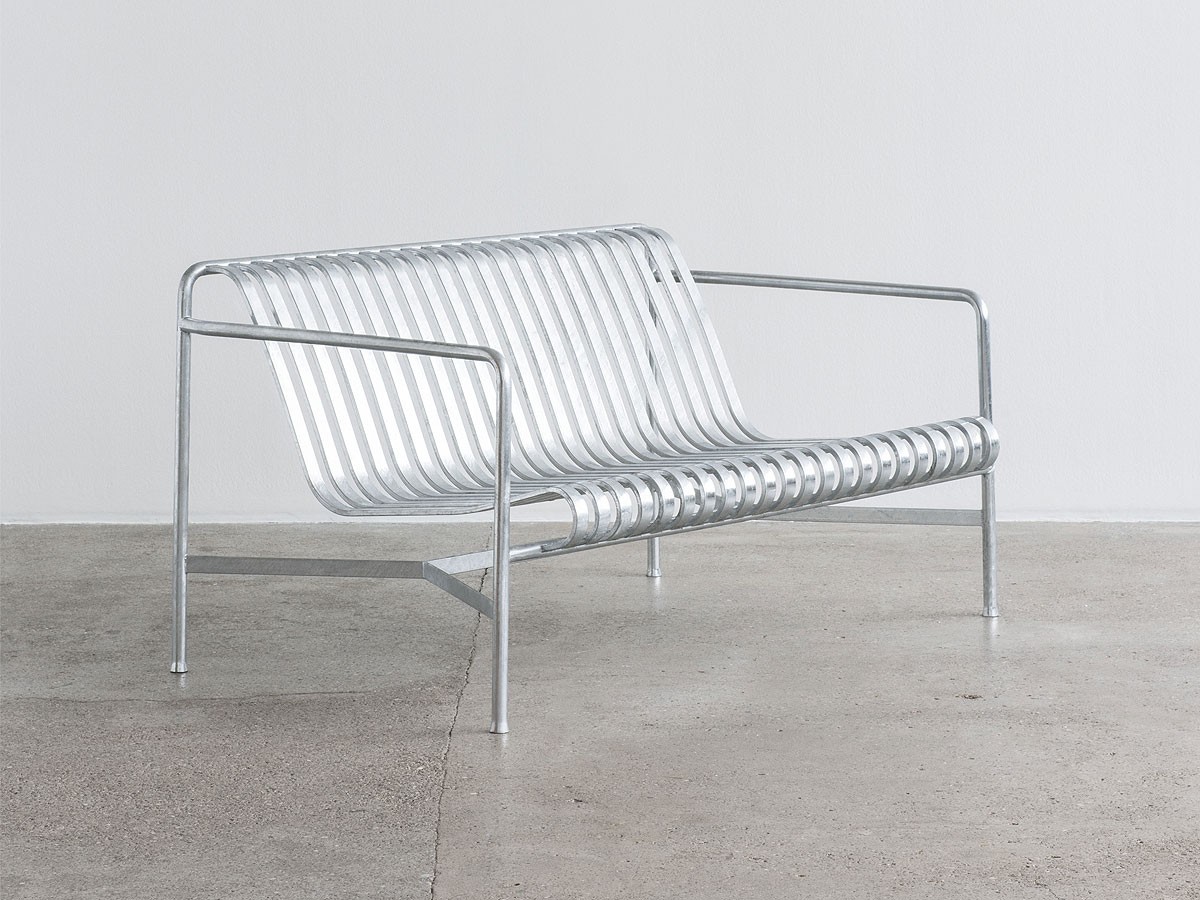 Buy the Hay Palissade Dining Bench - Hot Galvanised Steel at nest.co.uk