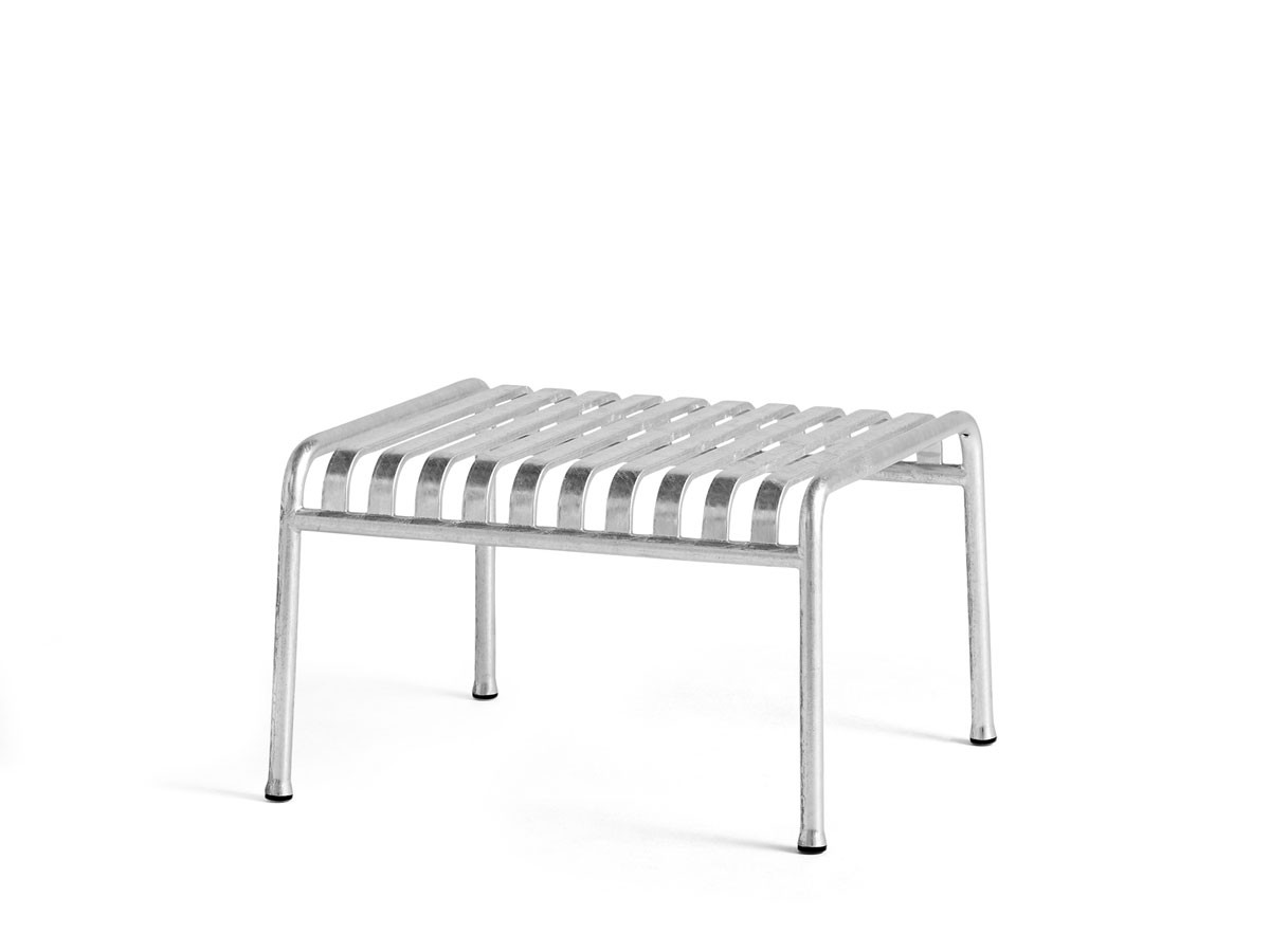 Buy the HAY Palissade Outdoor Ottoman - Hot Galvanised Steel at nest.co.uk