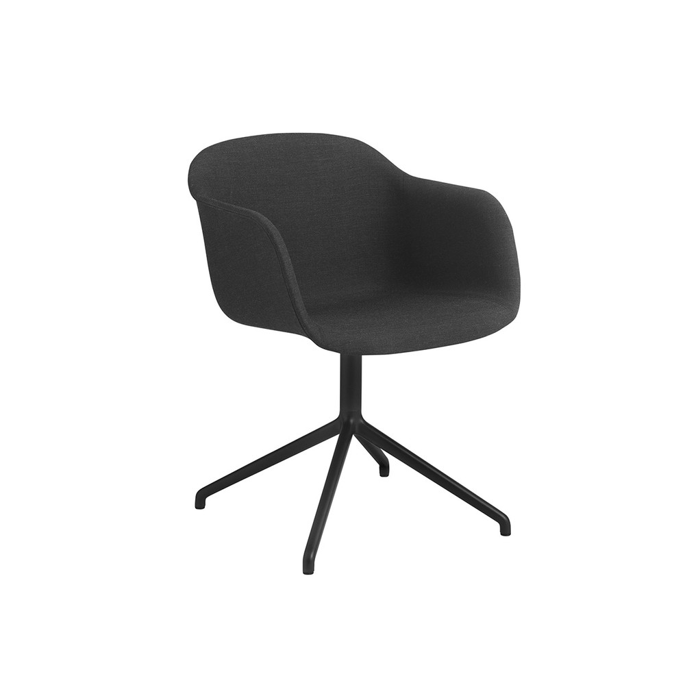 Buy the Muuto Fiber Armchair Swivel Base in Black Base at nest.co.uk