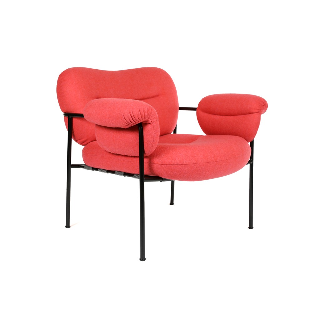 Buy the Fogia Bollo Lounge Chair - Red at nest.co.uk