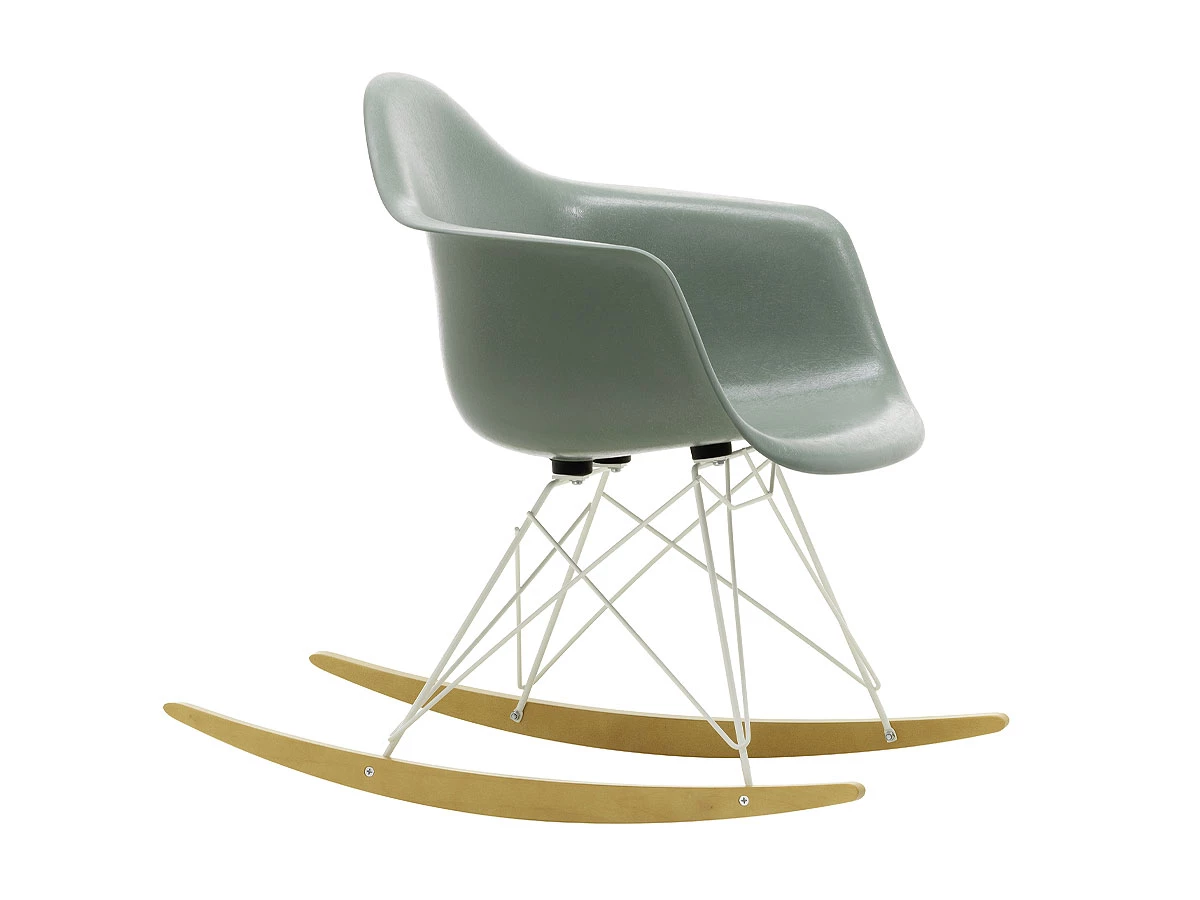 Buy the Vitra RAR Eames Fiberglass Rocking Chair - Golden Maple Base in ...