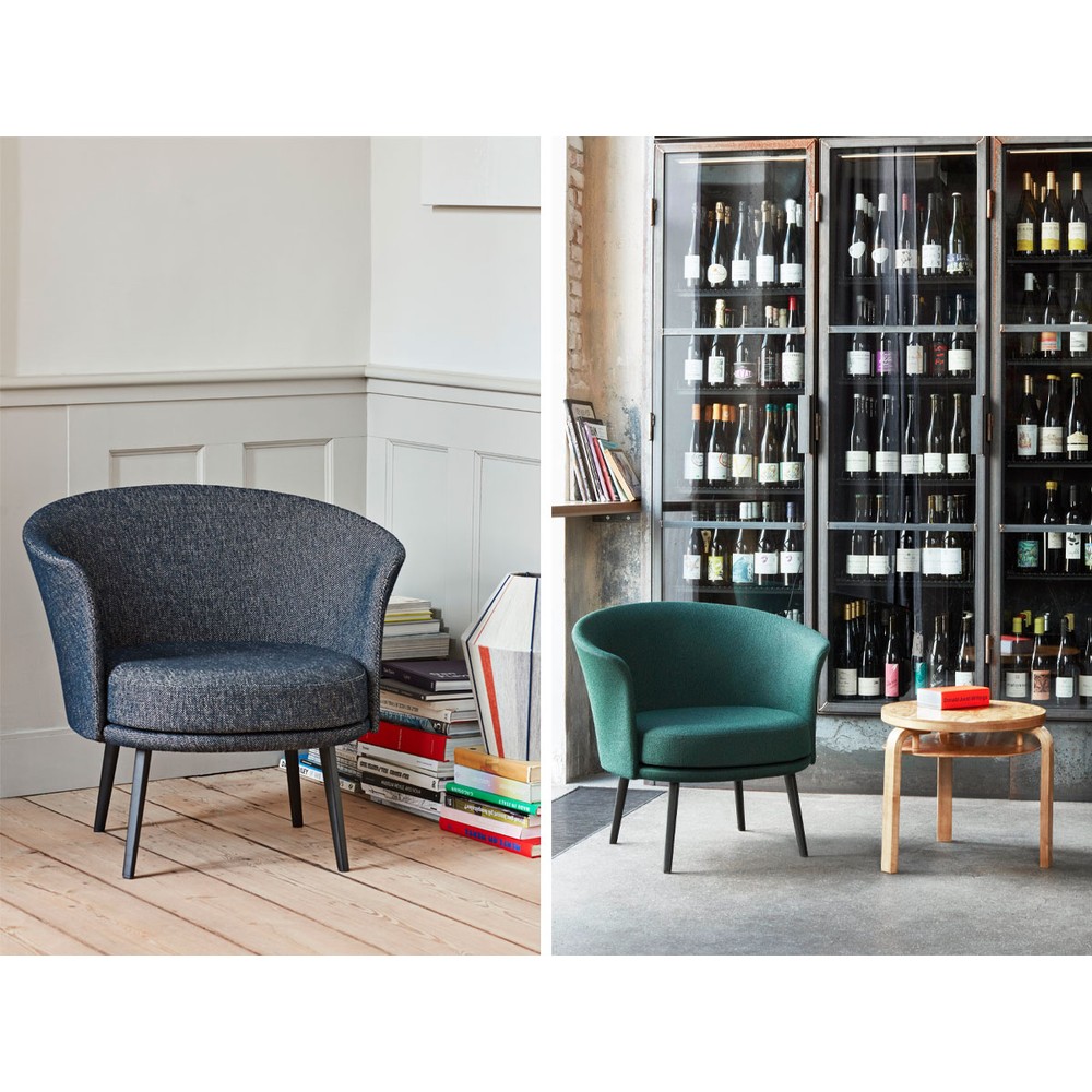 Buy the Hay Dorso Lounge Chair - Black Steel Base at nest.co.uk