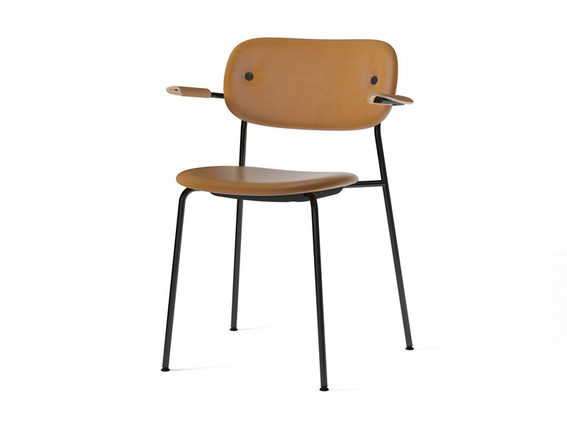 Buy the Menu Co Dining Armchair - Fully Upholstered - Leather at nest.co.uk