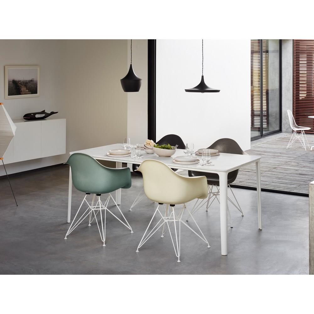 Buy the Vitra DAR Eames Fiberglass Armchair - White Base at nest.co.uk