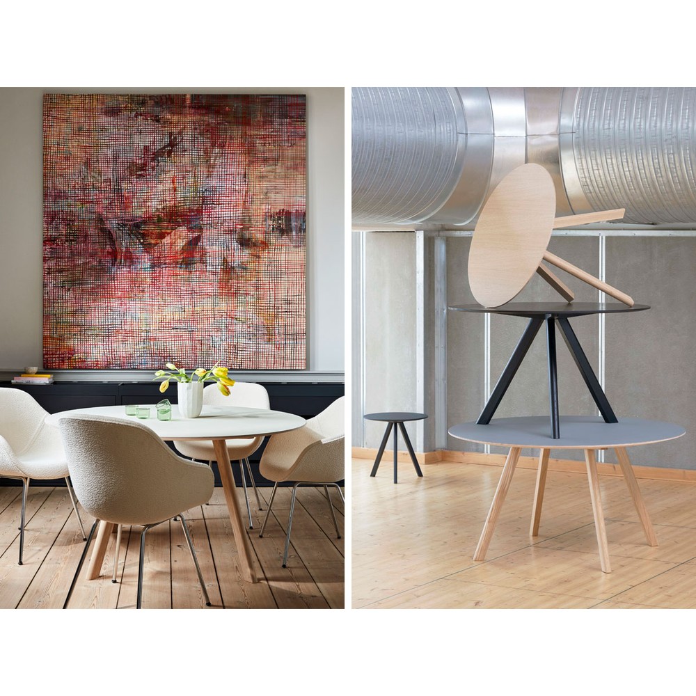 Buy the Hay Copenhague Round Table CPH25 with Oak Base at nest.co.uk